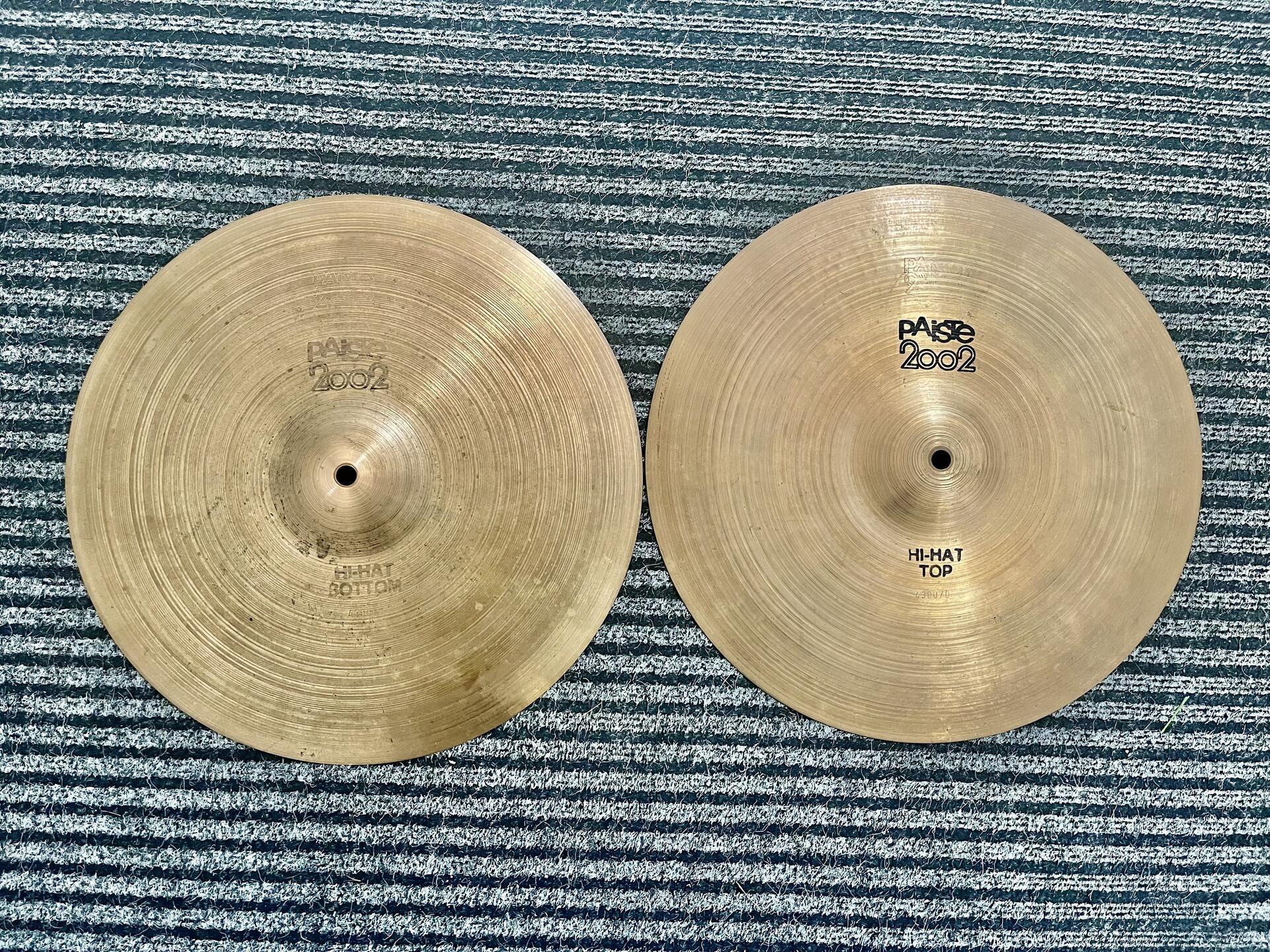 Paiste 2002 hi hat 14" black label. Rok 1974. – prodám | HudebníBazar.cz